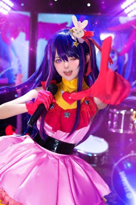 小柔SeeU星野爱COS：我推的孩子爱酱偶像魅力完美再现-夕夕乐园